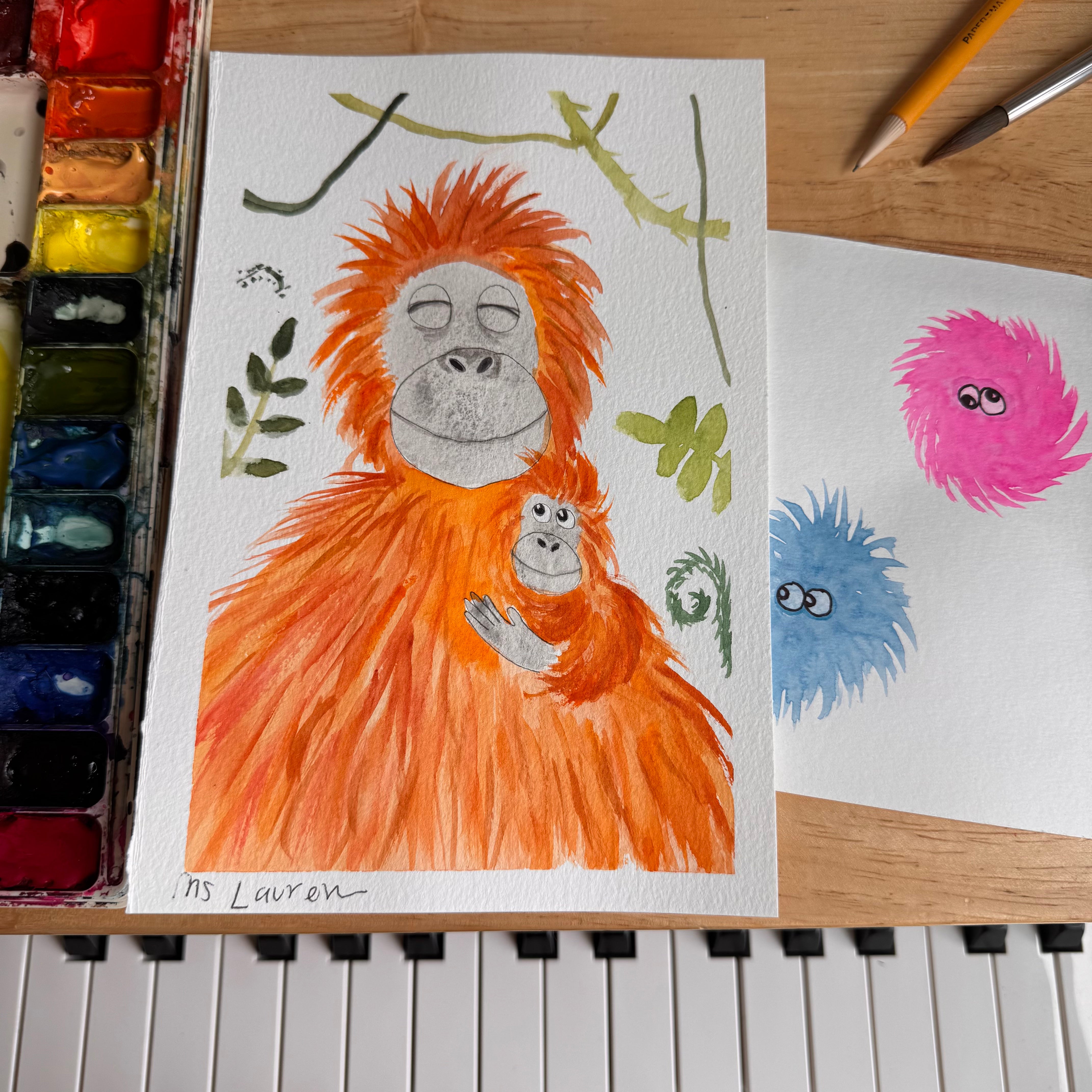 Mama Orangutan – Art With Lauren